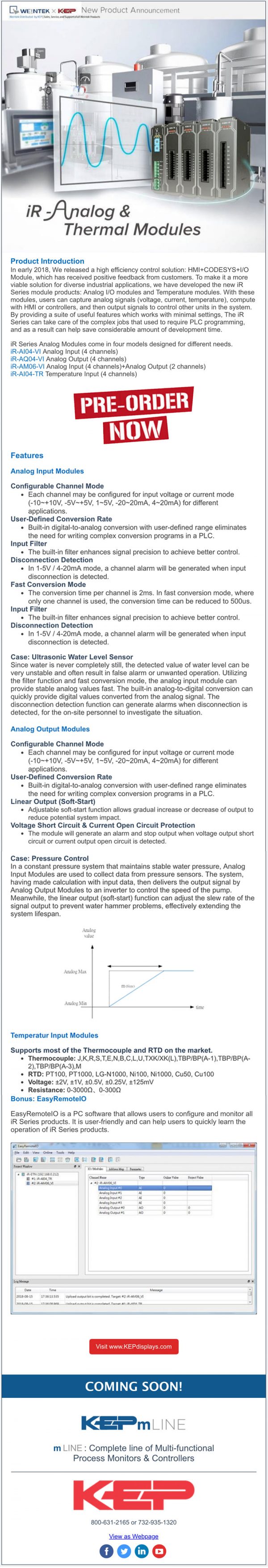 New Product – iR Analog & Thermal Modules - KEPdisplays